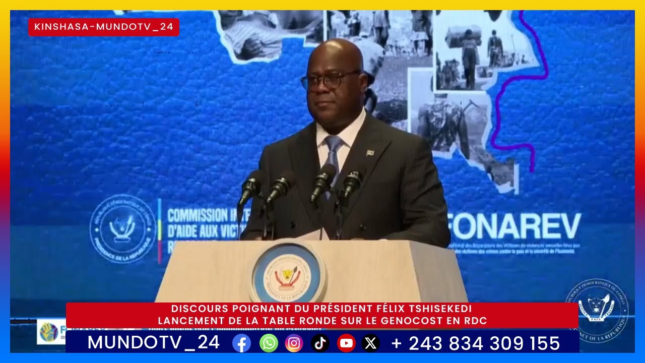 🇨🇩 Discours du Président Félix Tshisekedi Lancement de la table ronde ...