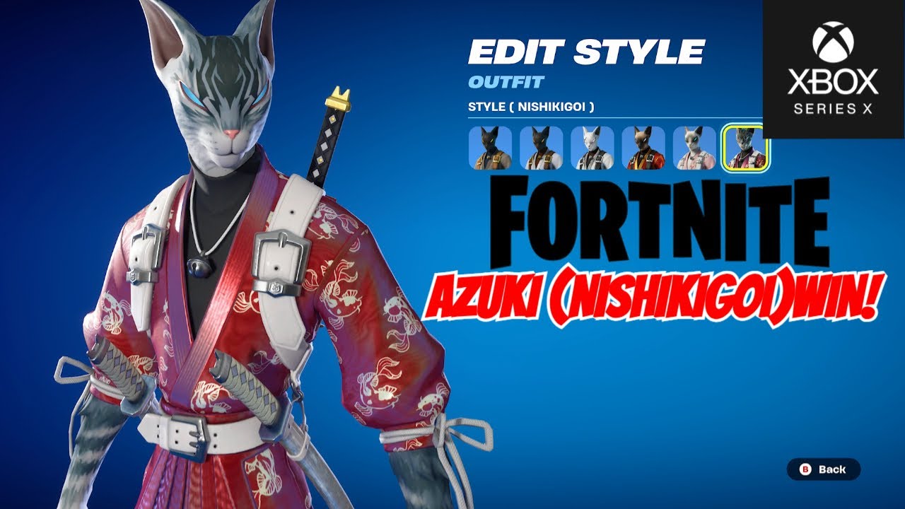 FORTNITE AZUKI (NISHIKIGOI)WIN! XBOX CHAPTER 6 SEASON 1 - YouTube