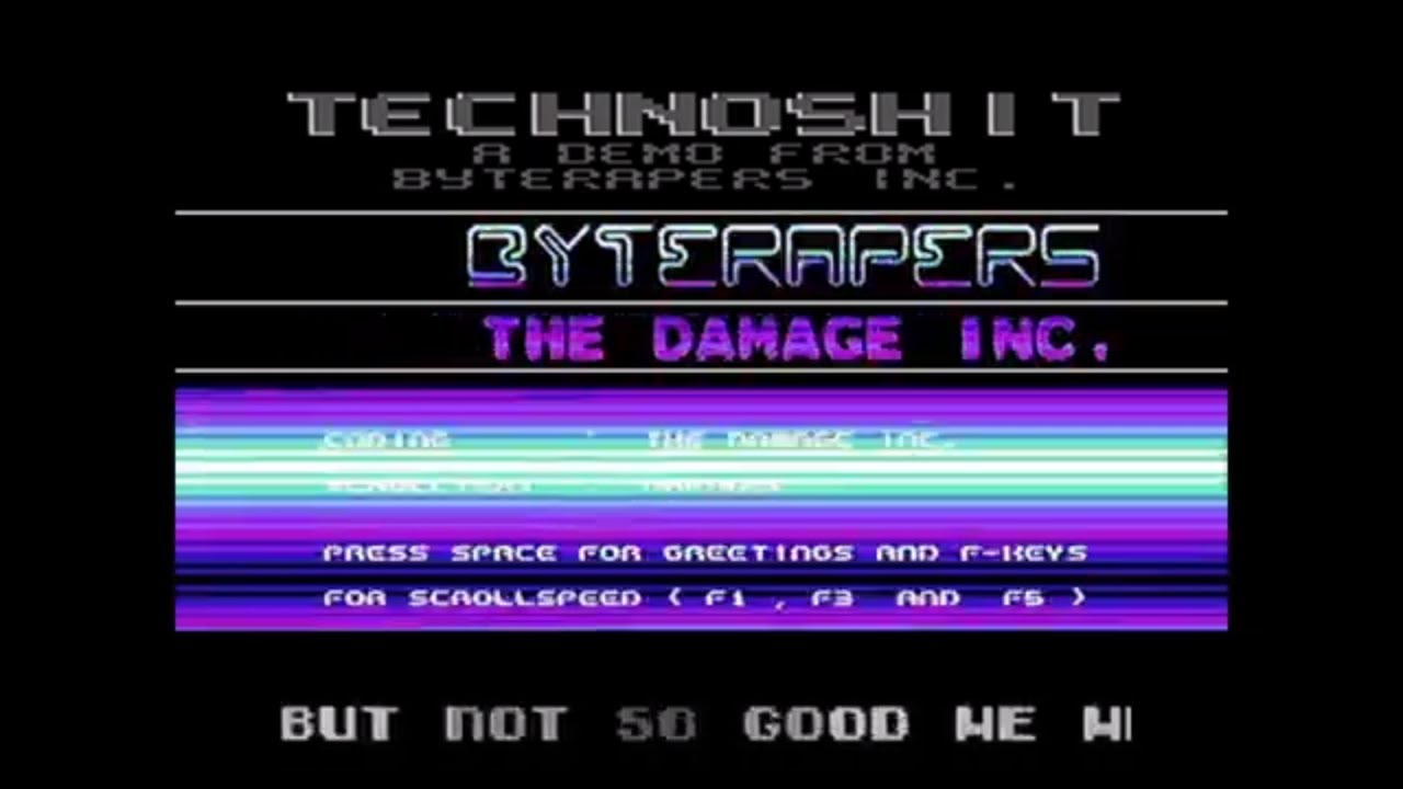 Commodore 64 demo: Byterapers - Technoshit (1988) - YouTube