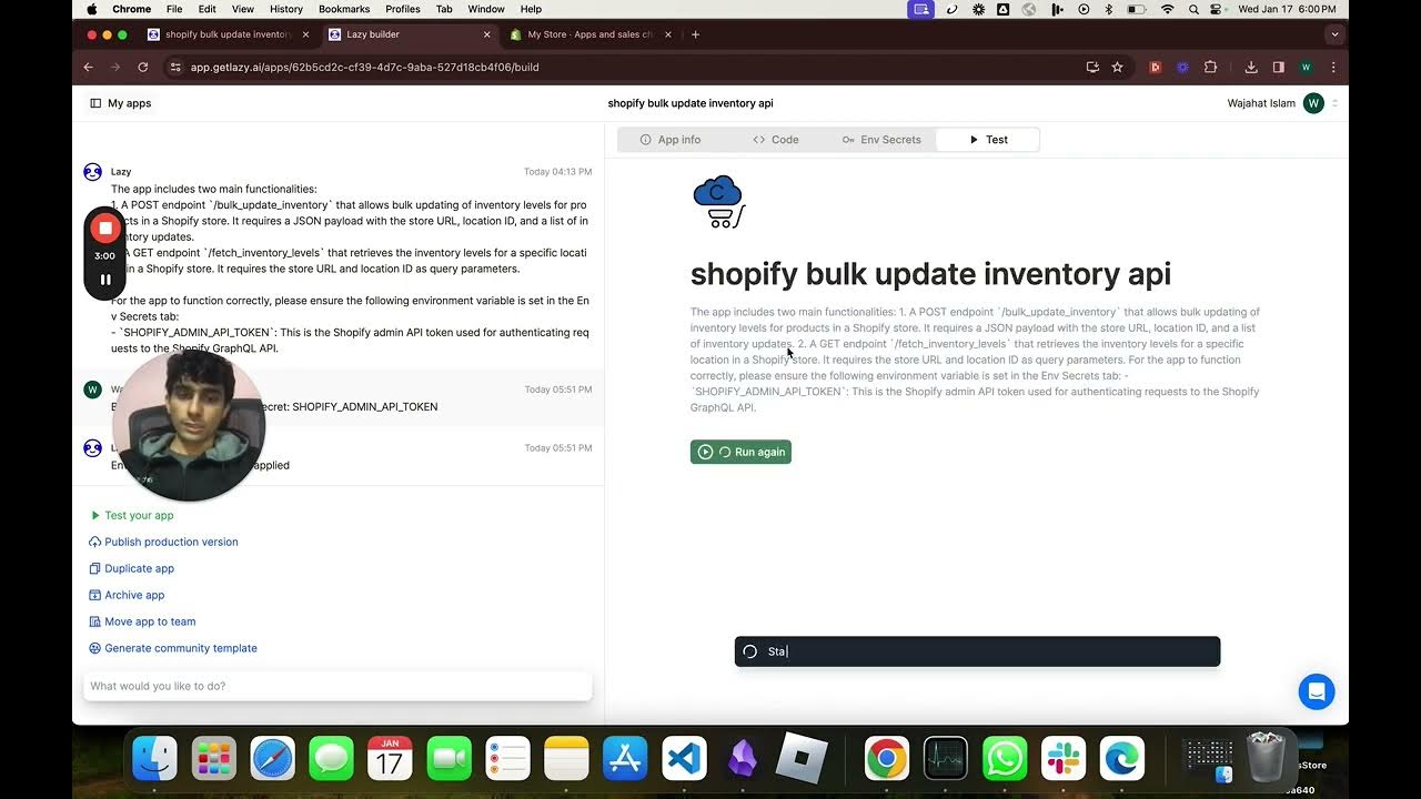 shopify bulk update inventory api - #getlazyai - YouTube