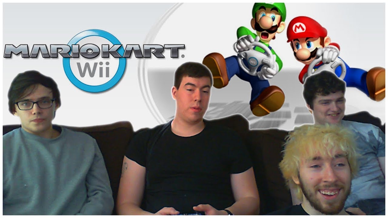 Mario Kart Wii Gameplay Funny Moments (The Goon Squad 4 Player ...