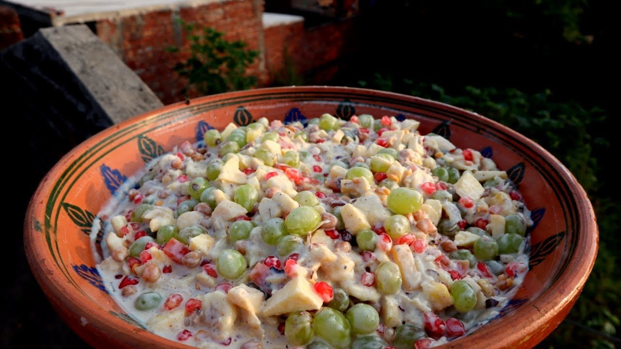 Cream Fruit Chaat Recipe Special For Family by Mukkram Saleem | MY ...