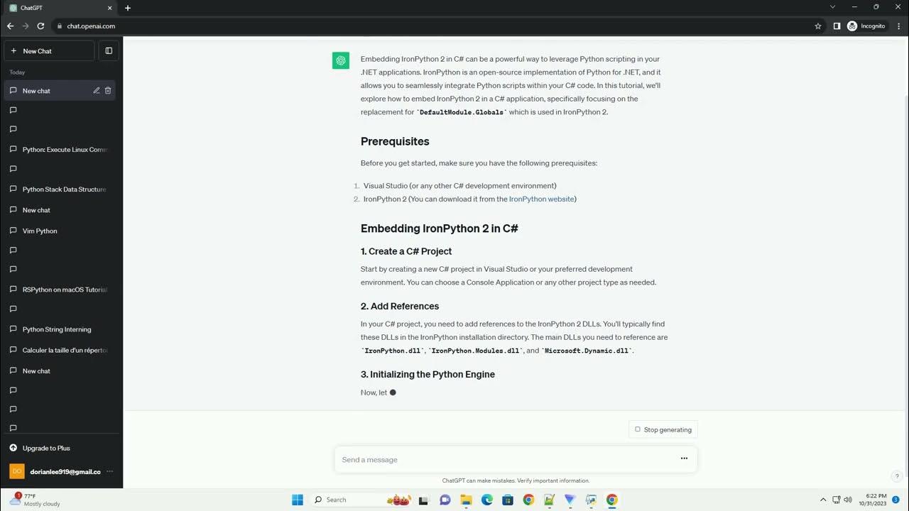 Embedding IronPython 2 in C What is the replacement for DefaultModule Globals - YouTube