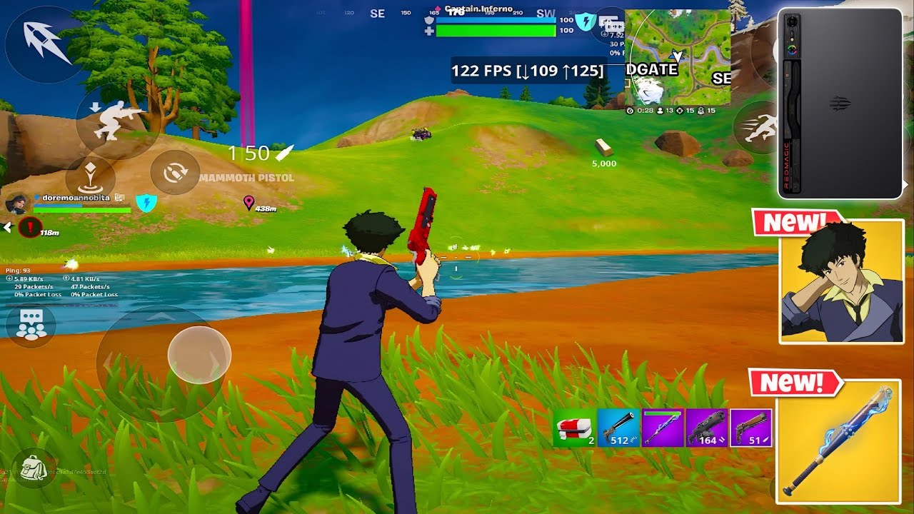 Red Magic Nova 120 FPS Fortnite Mobile Gameplay *NEW SPIKE SPIEGEL Skin In Fortnite! (Cowboy ...