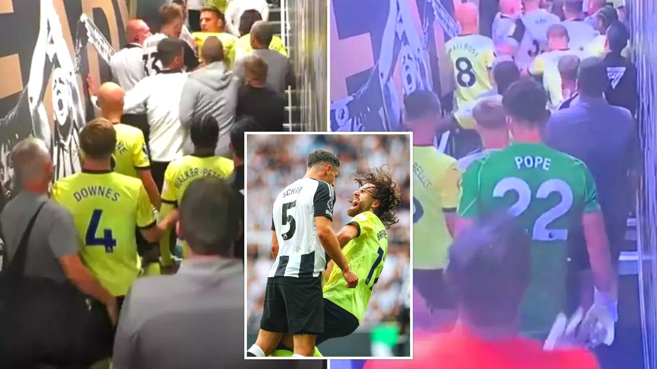 Newcastle And Southampton Players Clash In Tunnel After Fabian Schar's ...