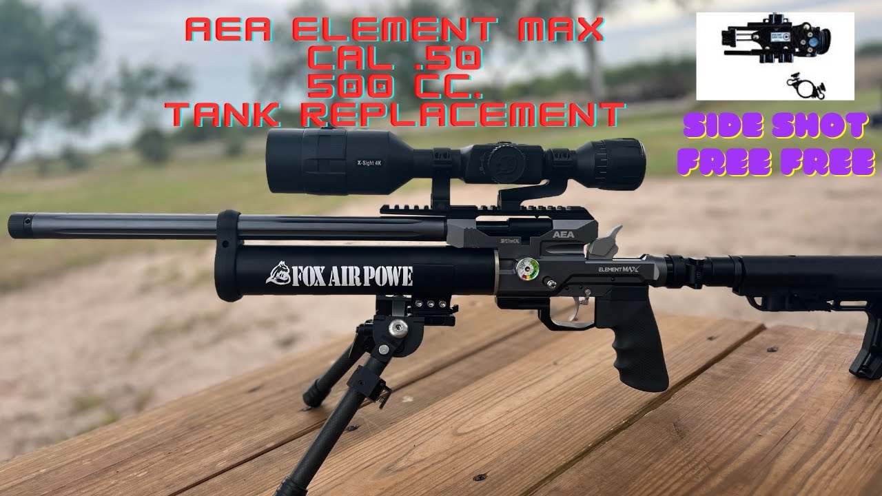 AEA ELEMENT MAX CAl 50 AIR TANK 500 CC. REPLACEMENT MORE AIR BETTER SHOT COUNT - YouTube