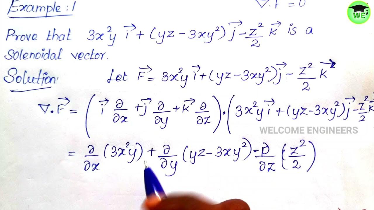 #Engineering Mathematics 2 | Vector Calculus | Problems on solenoidal ...