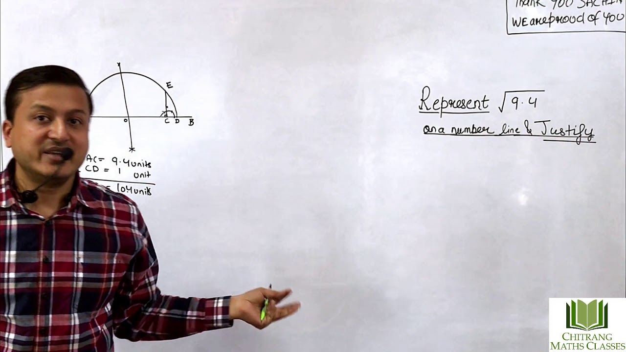 Number System-Class 9-Representing Root 9.4 on a Number Line. - YouTube