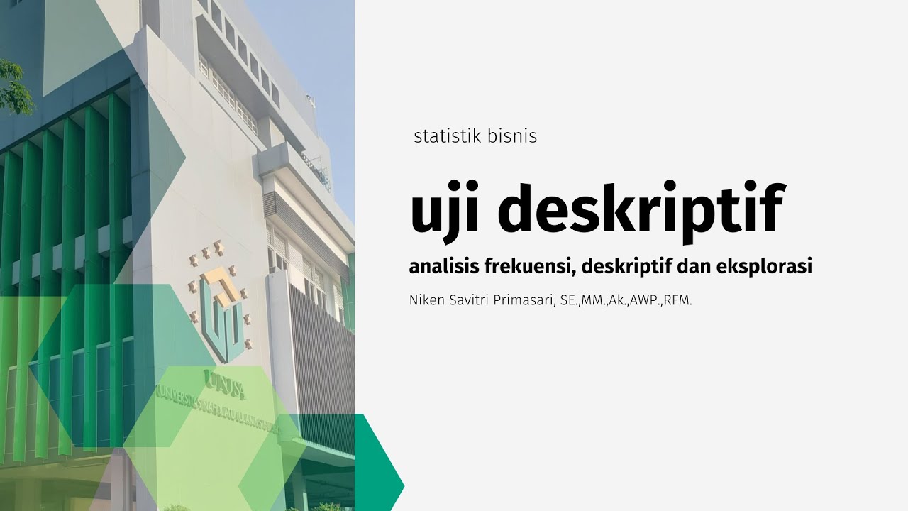Uji Deskriptif - YouTube
