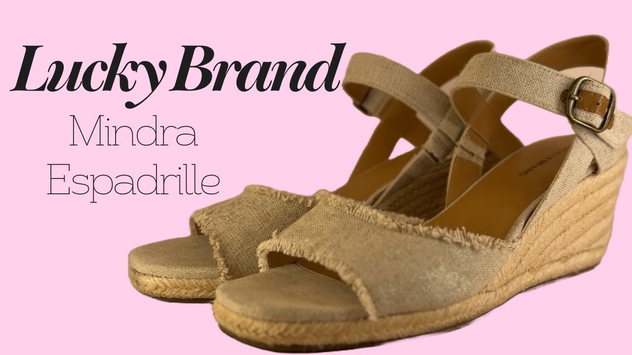 Lucky Brand Mindra Espadrille Wedge - REVIEW - YouTube