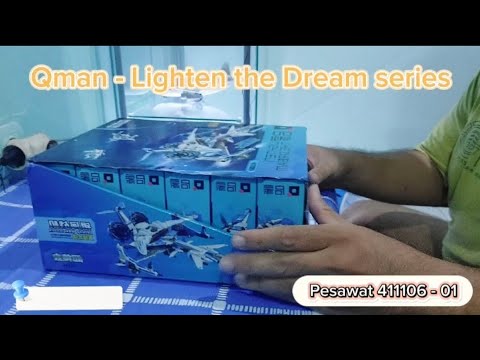 kids build brick lego airplane Q-man Lighten the dream series pesawat ...