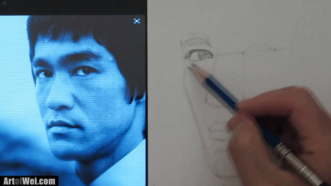 How to Draw a Portrait of Bruce Lee - YouTube
