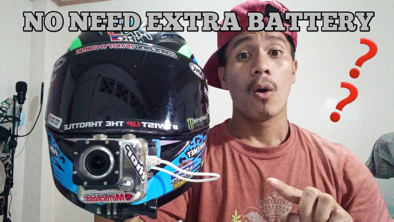 HOW TO DIY MINI POWER BANK ON HELMET - YouTube