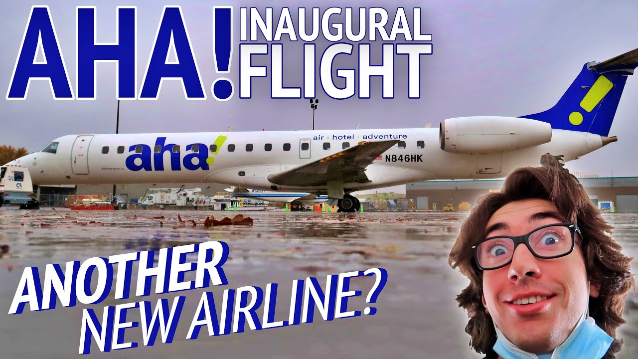 Flying Aha! Airlines' Inaugural Flight - YouTube