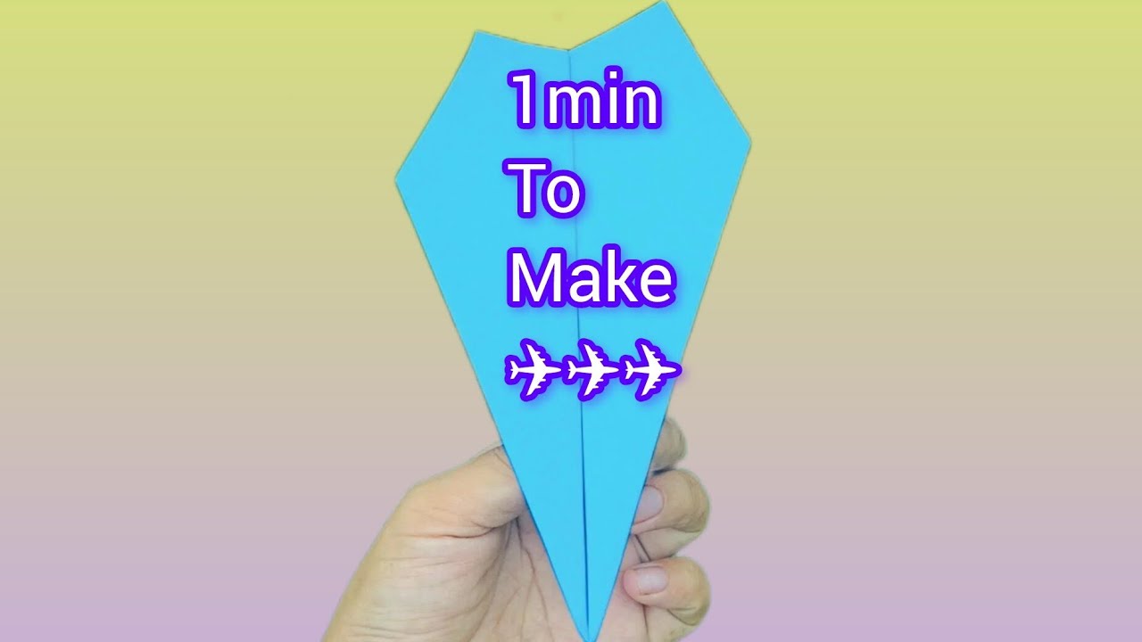 HOW TO MAKE A NORMAL PAPER PLANE EASY|origami paper airplane #youtube # ...