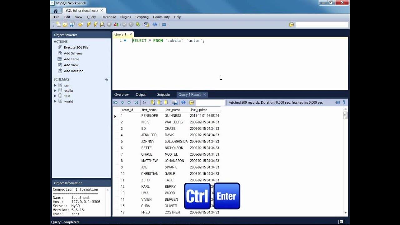 MySQL 5 Tutorial | MySQL Workbench SQL Development Intro - YouTube