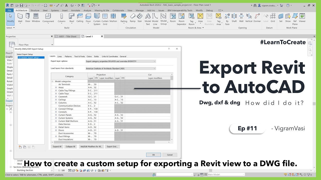 Export Revit To AutoCAD DWG Or DXF Format AutoCAD Tutorial AutoCAD export-revit-to-autocad-dwg-or-dxf-format-autocad-tutorial-autocad