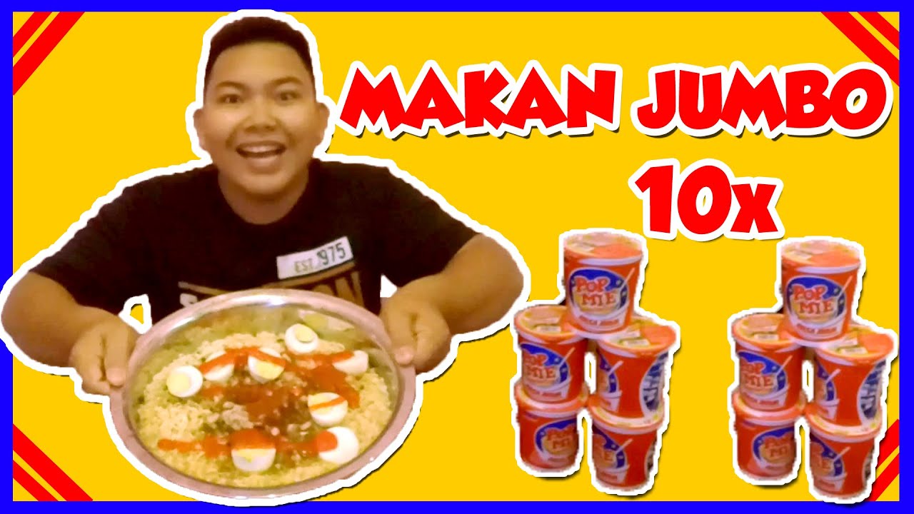 Makan 10 POP MIE !!! - Makan Jumbo - YouTube