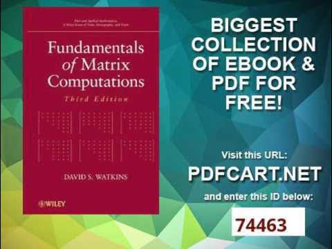 Fundamentals of Matrix Computations - YouTube