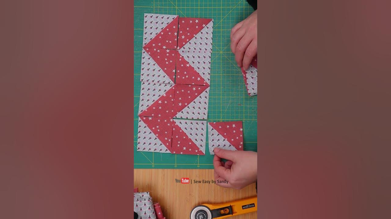 Making a Chevron Quilt Block - YouTube