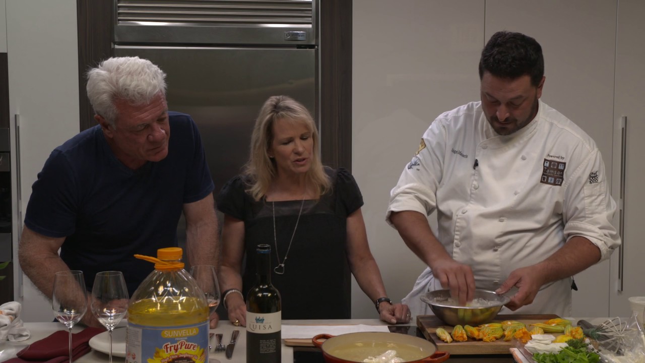 "Ricotta-Stuffed Zucchini Blossoms" Recipe by Chef Angelo Masarin (Part ...