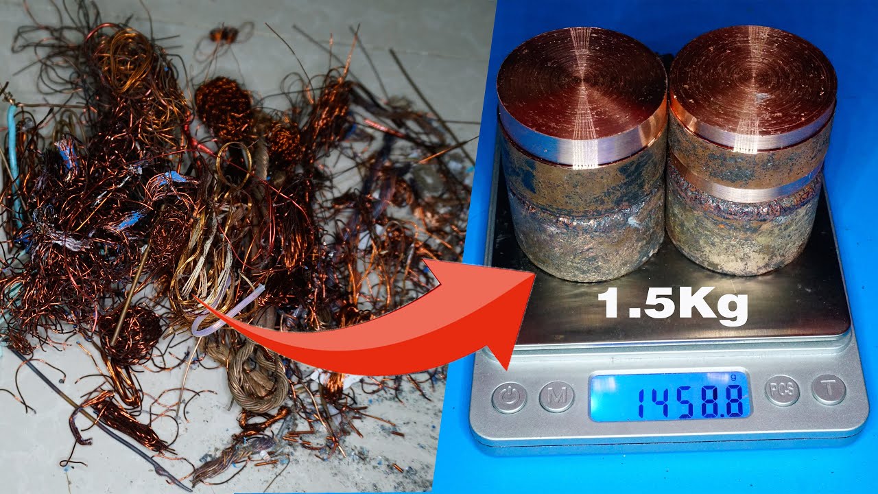 1.5Kg Copper recovery from scrap - YouTube