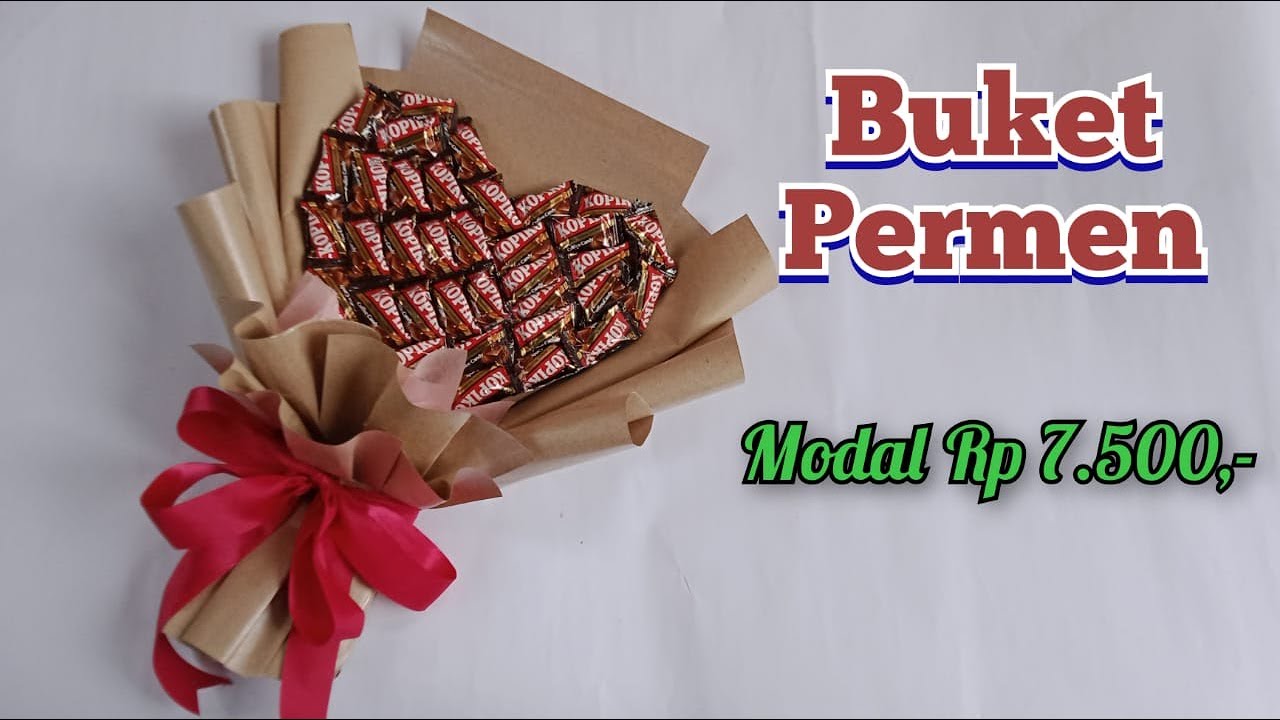 Buket Permen dengan Kertas Nasi | Buket Dari Kertas Nasi | Membuat ...