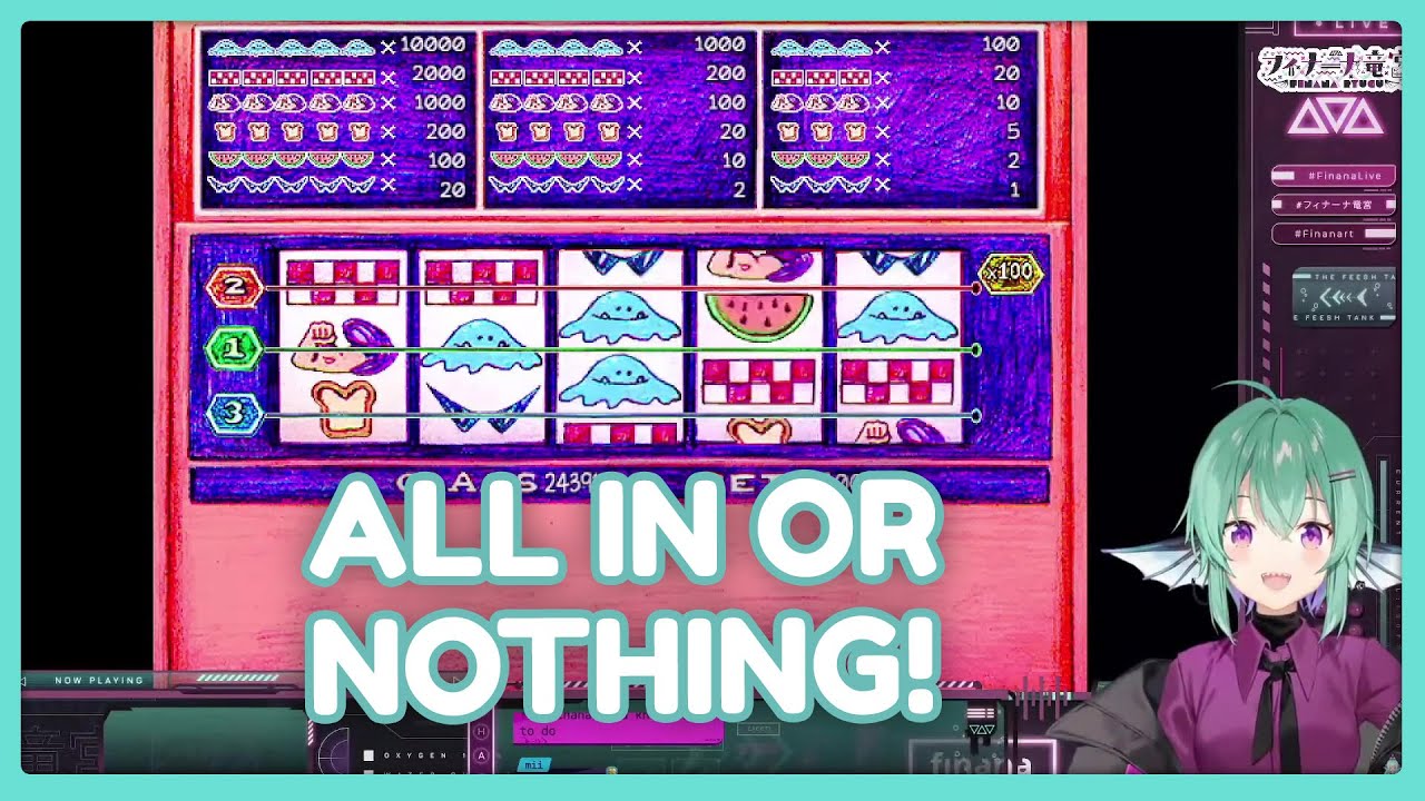 Finana can't stop playing slots in Omori【Finana Ryugu | NIJISANJI EN ...
