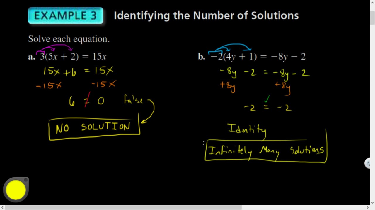 Alg1 01.03 Solving Equations with Variables on Both Sides Part 2 - YouTube