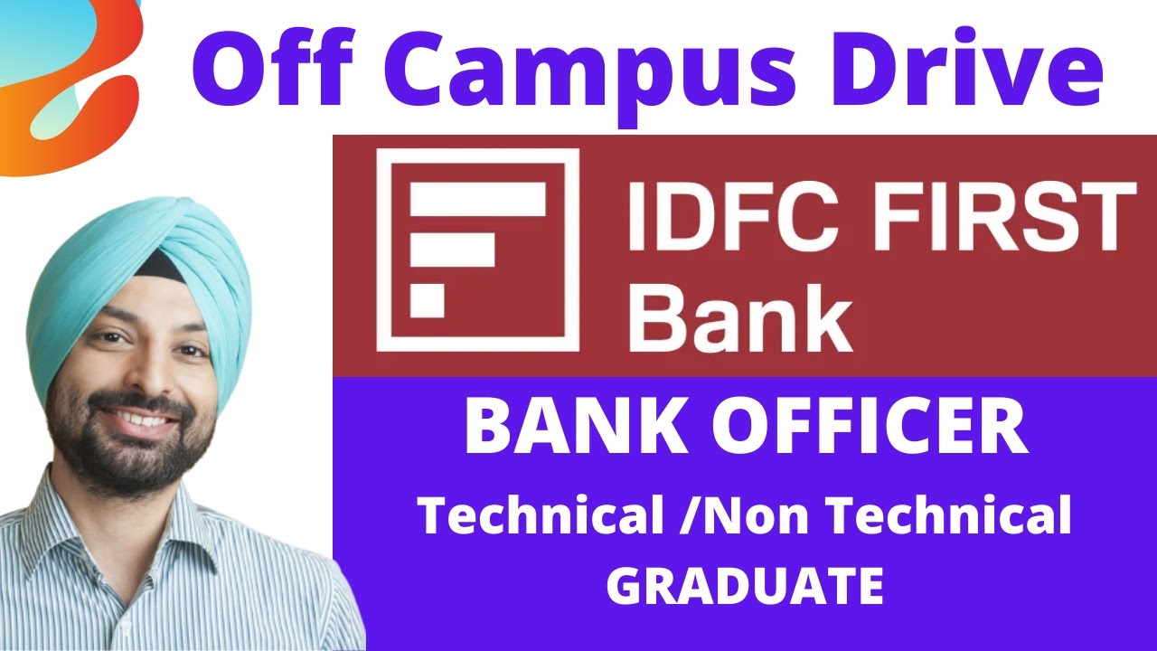 IDFC First Bank HIRING BANK OFFICER - YouTube