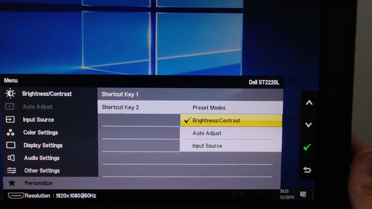 Dell ST2220L On Screen Display Menu Showcase - YouTube