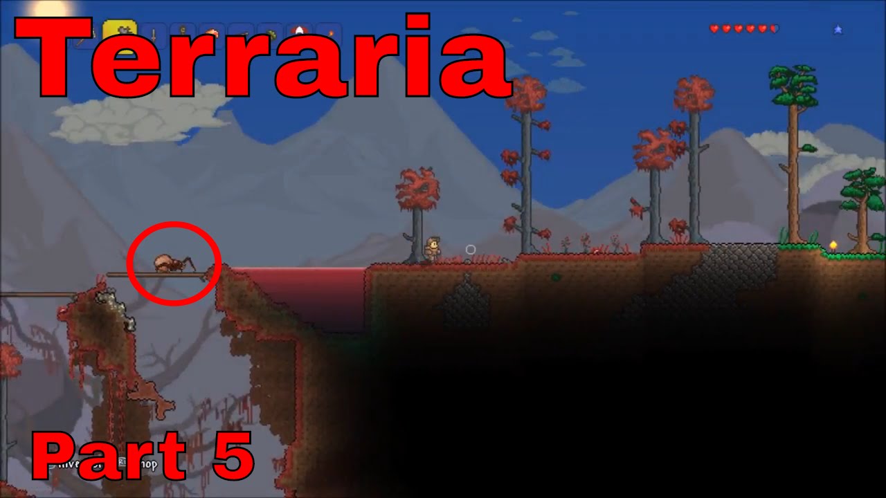 Terraria: Part 5 - Blood Crawlers! (Pre-Hardmode) PS4 Walkthrough - YouTube