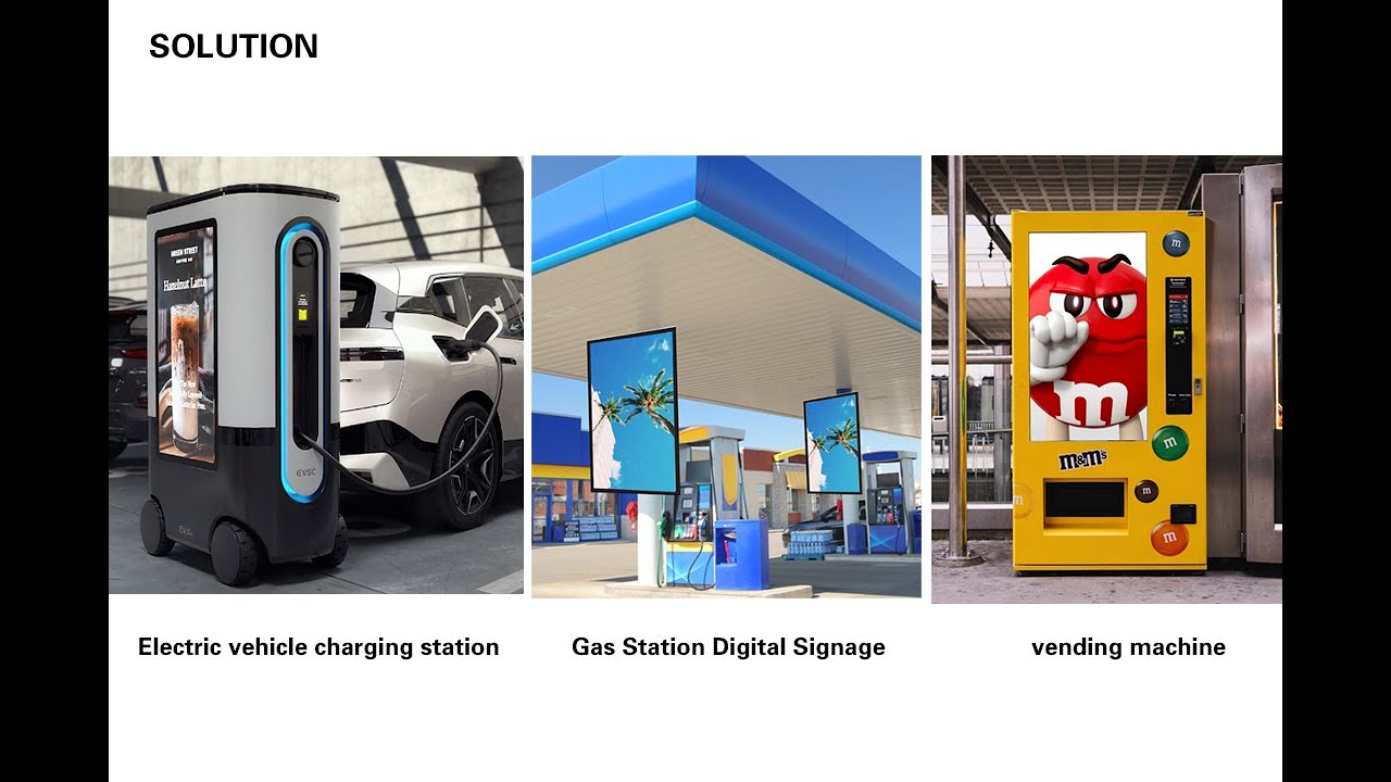 EV charging station TFT LCD digital display panel sunlight readable ...