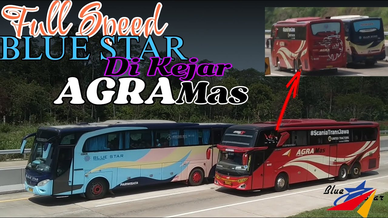 PO BLUE STAR DI KEJAR PO AGRAMAS DI TEMPEL KETAT DENGAN KECEPATAN YANG ...