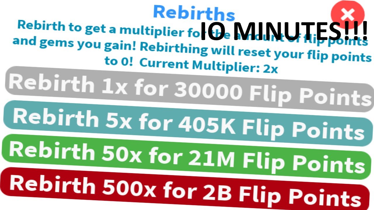 FULL REBIRTH IN 10 MINUTES | BACK FLIP SIMULATOR | ROBLOX - YouTube