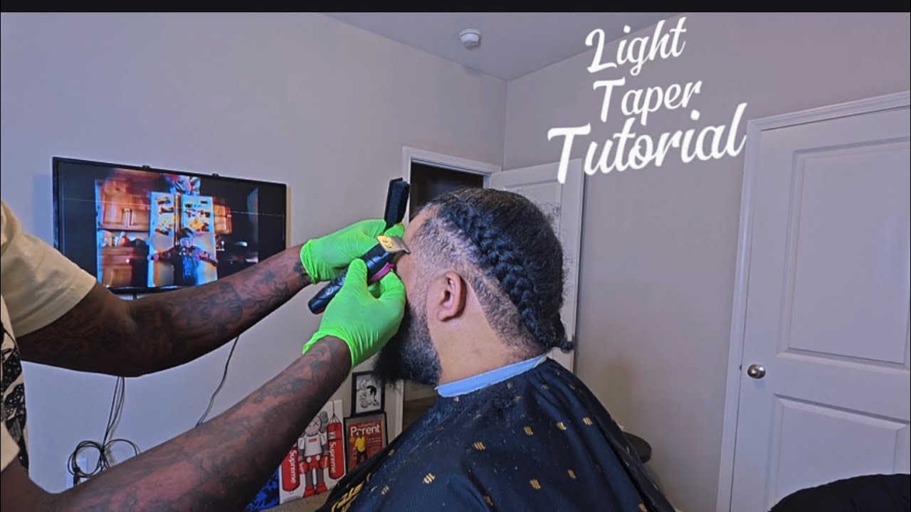 Light Taper Fade & Beard Lining #youtube #content #education - YouTube