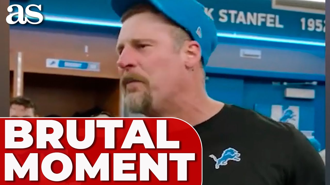 DAN CAMPBELL'S fiery locker room SPEECH amid player throwing up sparks ...