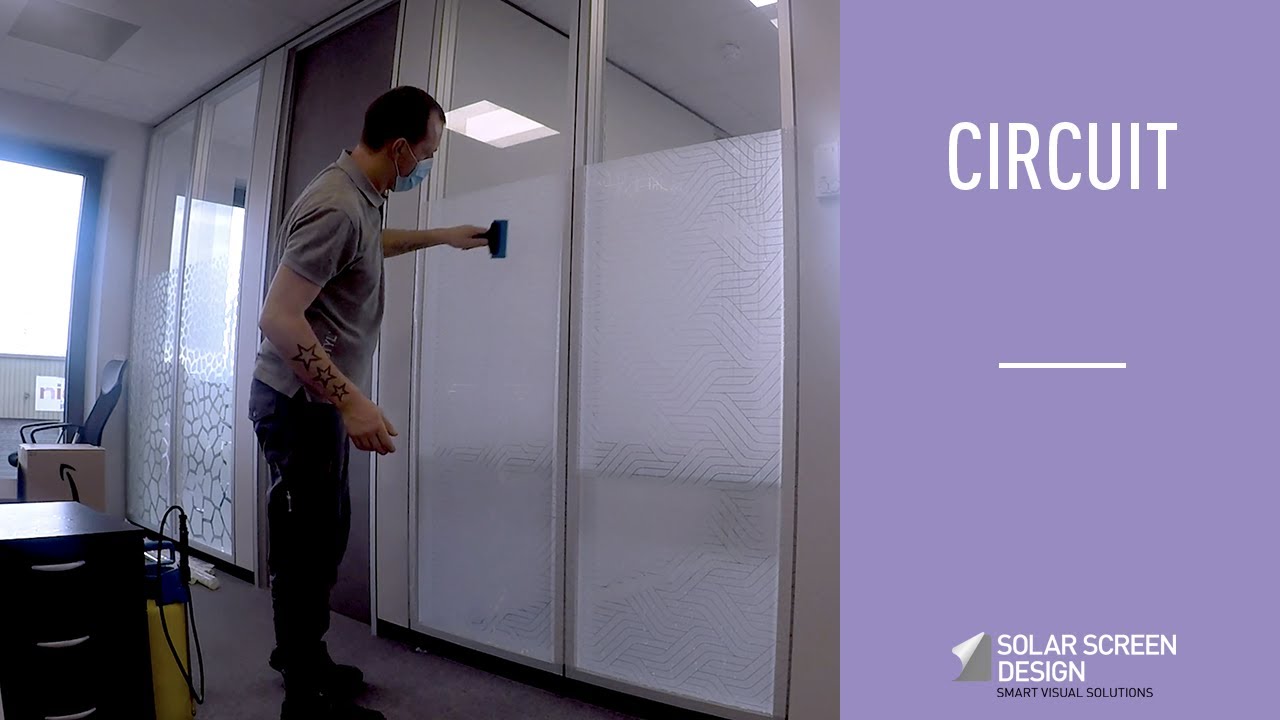 Installation of the Circuit decorative window film by Solar Screen ...