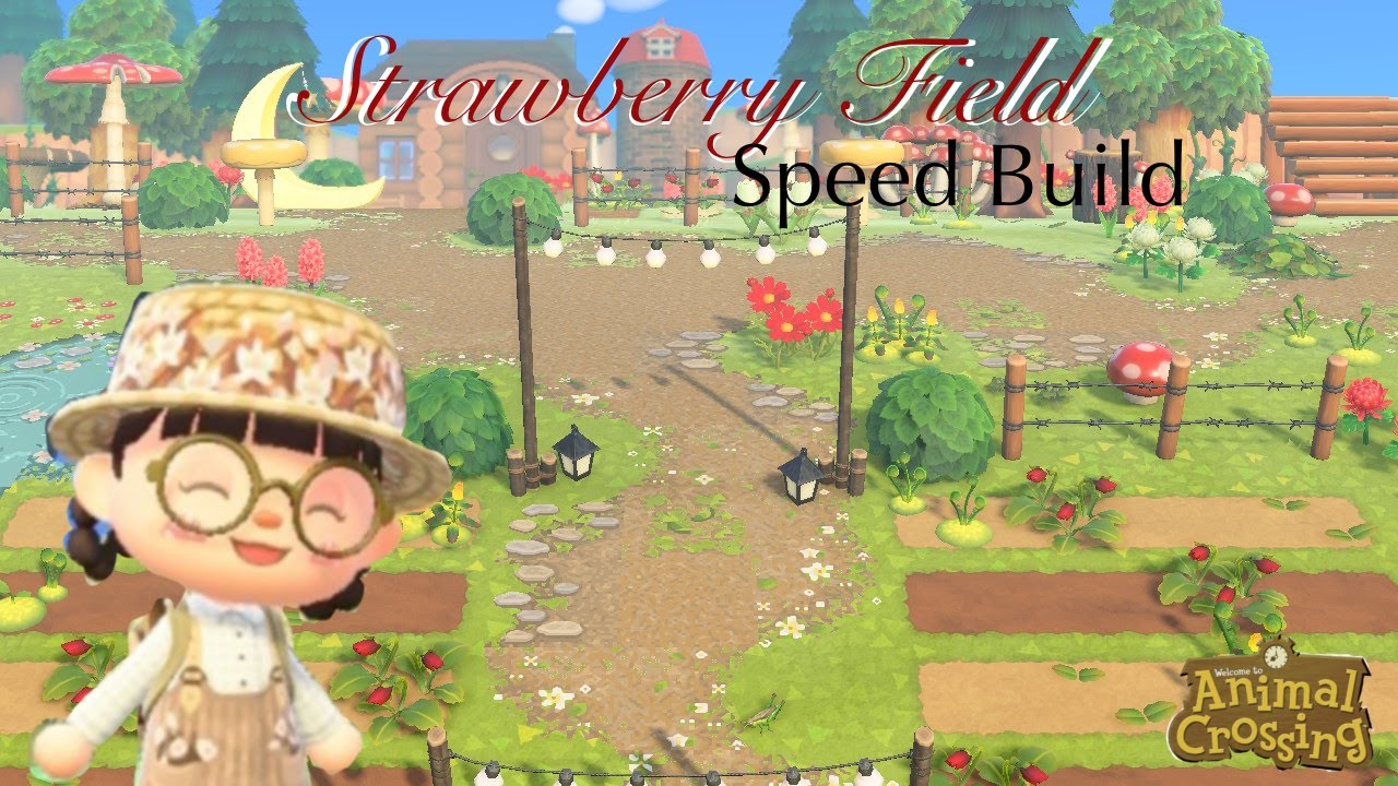 Enchanted Strawberry Farm | Speed Build | Animal Crossing - YouTube