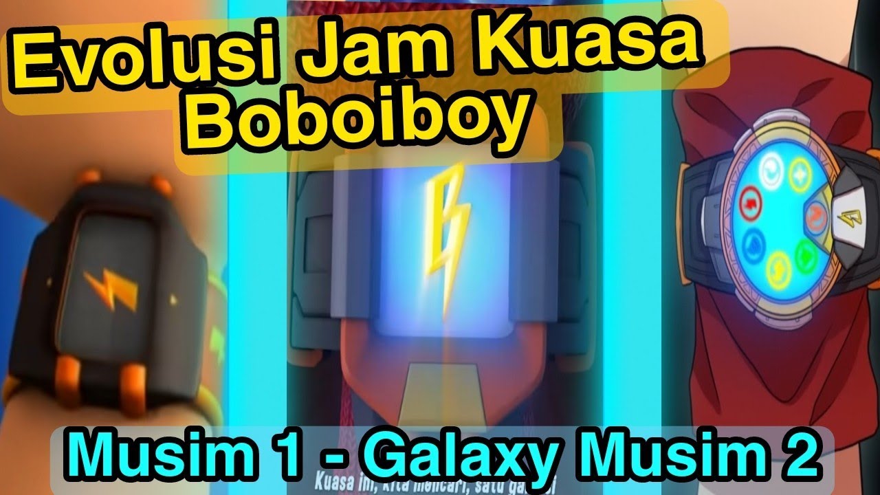 Evolusi Jam Kuasa Boboiboy | Dari Musim 1 hingga Galaxy Musim 2 - YouTube