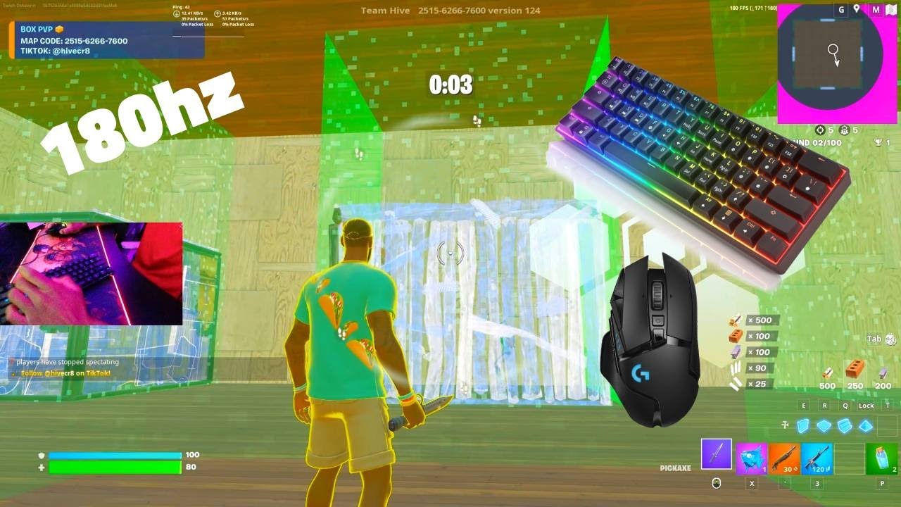 Lebron James Dominates Fortnite Box Fights with GK61 Yellow Switches 🏆 ...