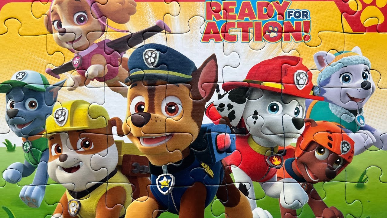 PAW PATROL jigsaw puzzle game for kids! BUILD your favourite pups with ...