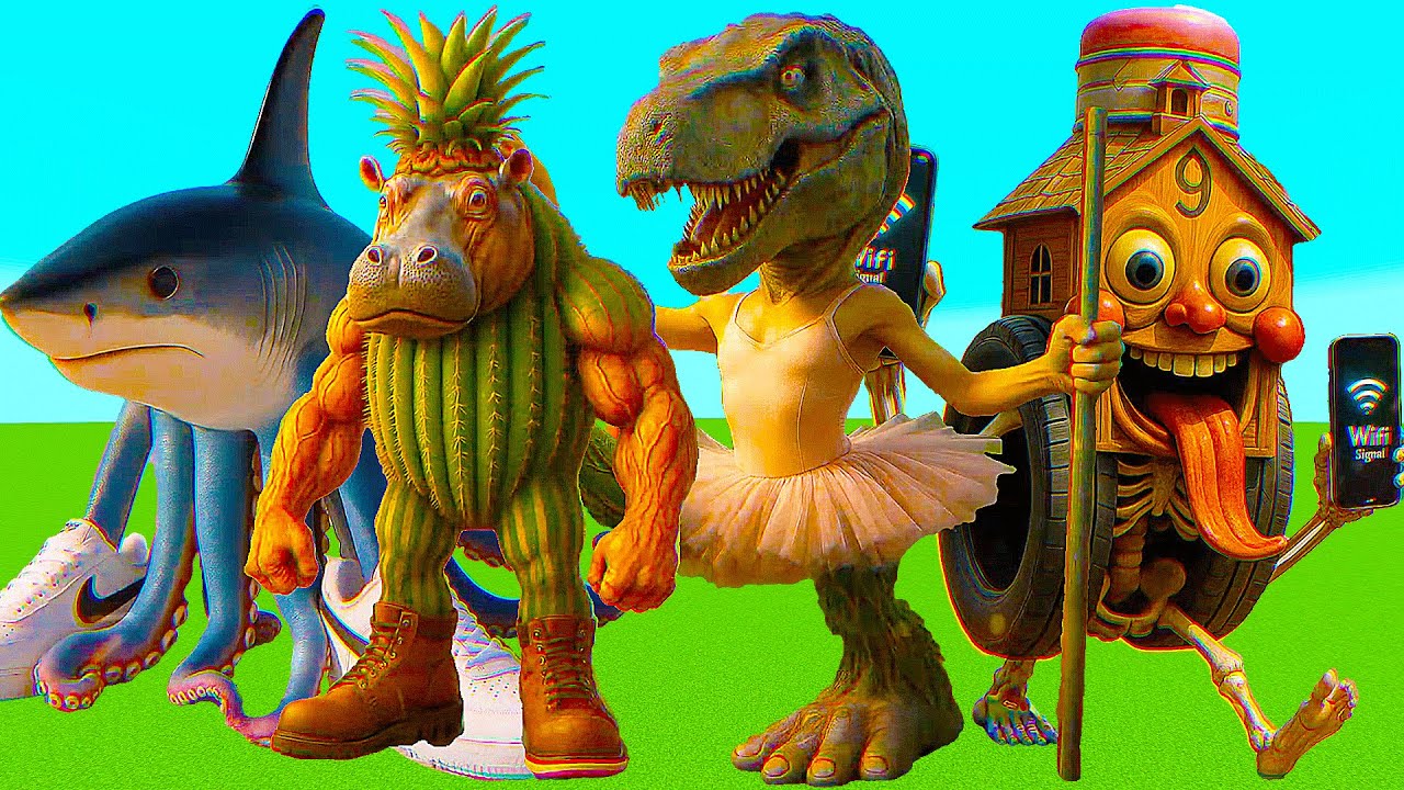 Italian Brainrot Nextbots Animals Combined In Minecraft - Minecraft Mod ...