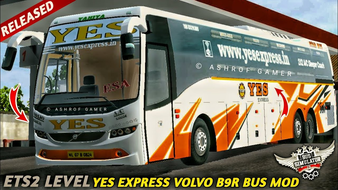 Download YES EXPRESS VOLVO B9R SLEEPER BUS MOD For Bussid💥Volvo Bus Mod ...