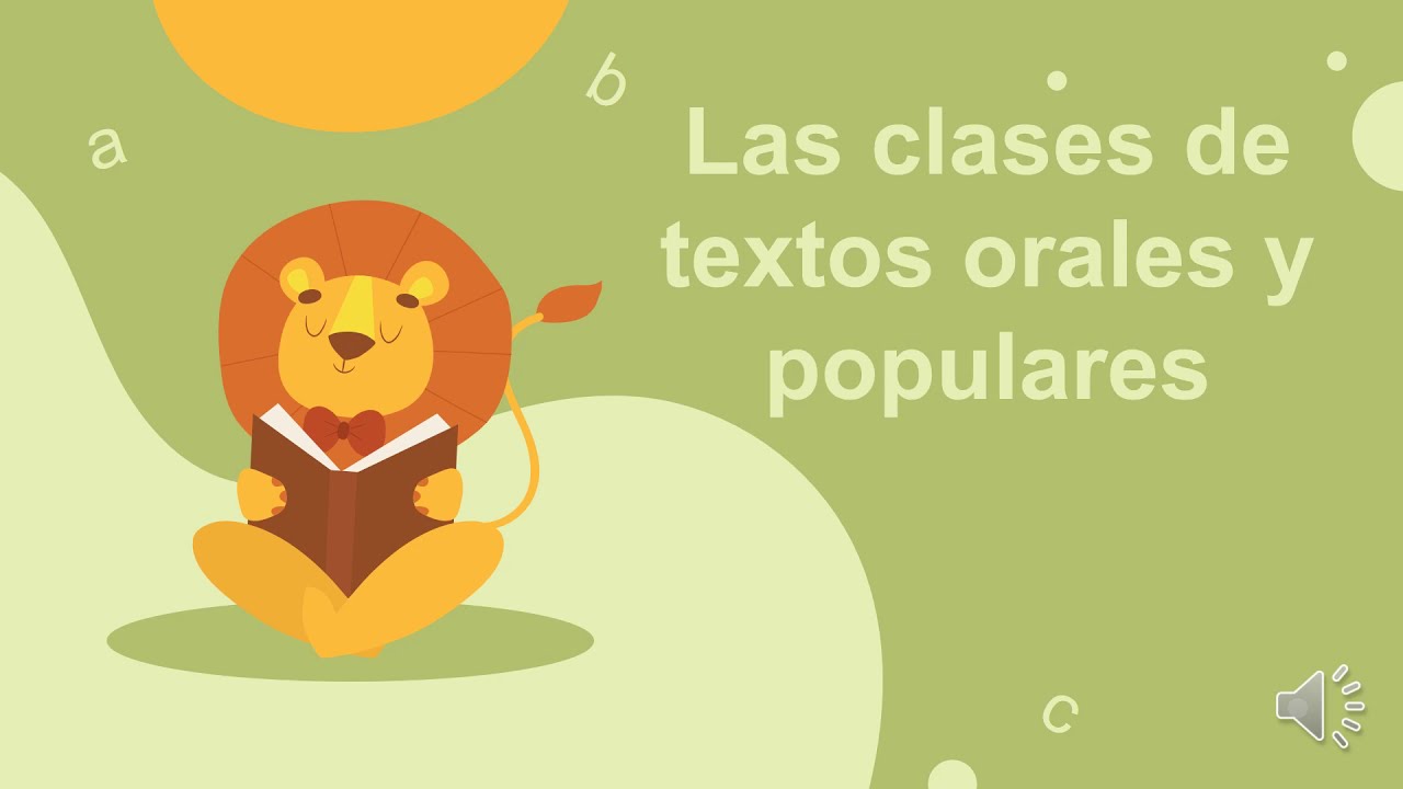Las clases de textos orales y populares - YouTube