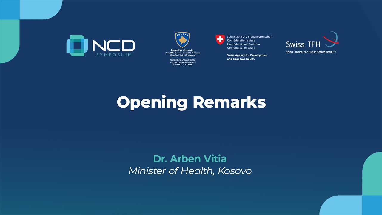 Opening Remarks, Minister of Health Dr. Arben Vitia - YouTube
