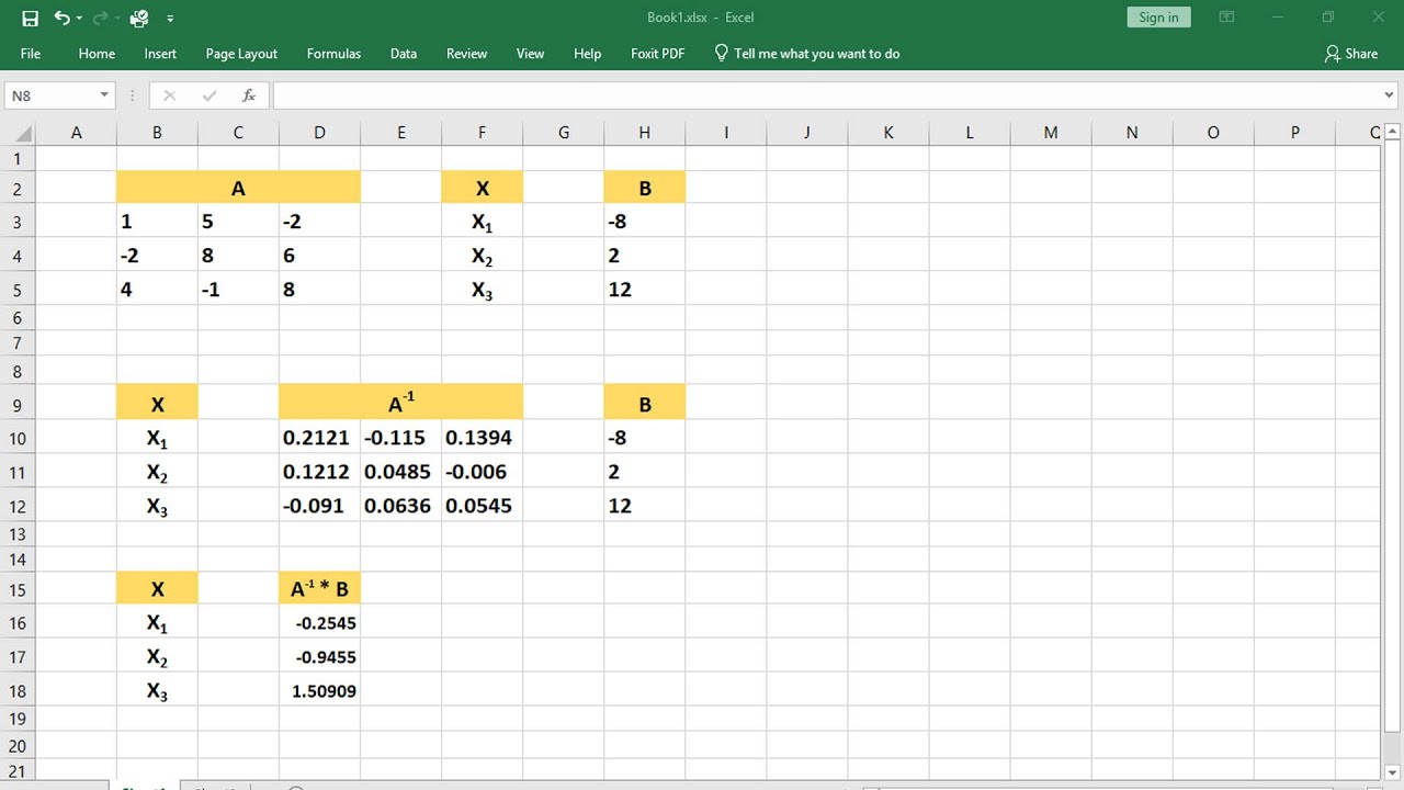 Solve Matrices By Excel YouTube Solve Matrices By Excel YouTube