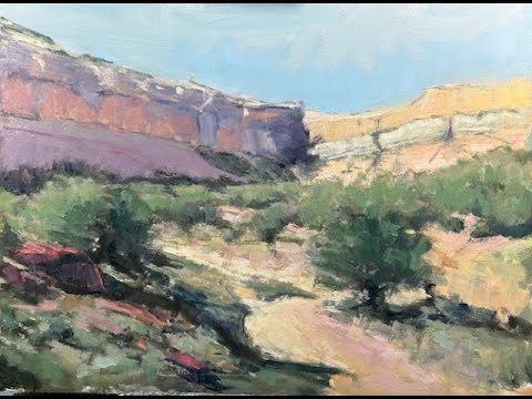Part 4 Cedar Cove landscape painting with George Coll - YouTube