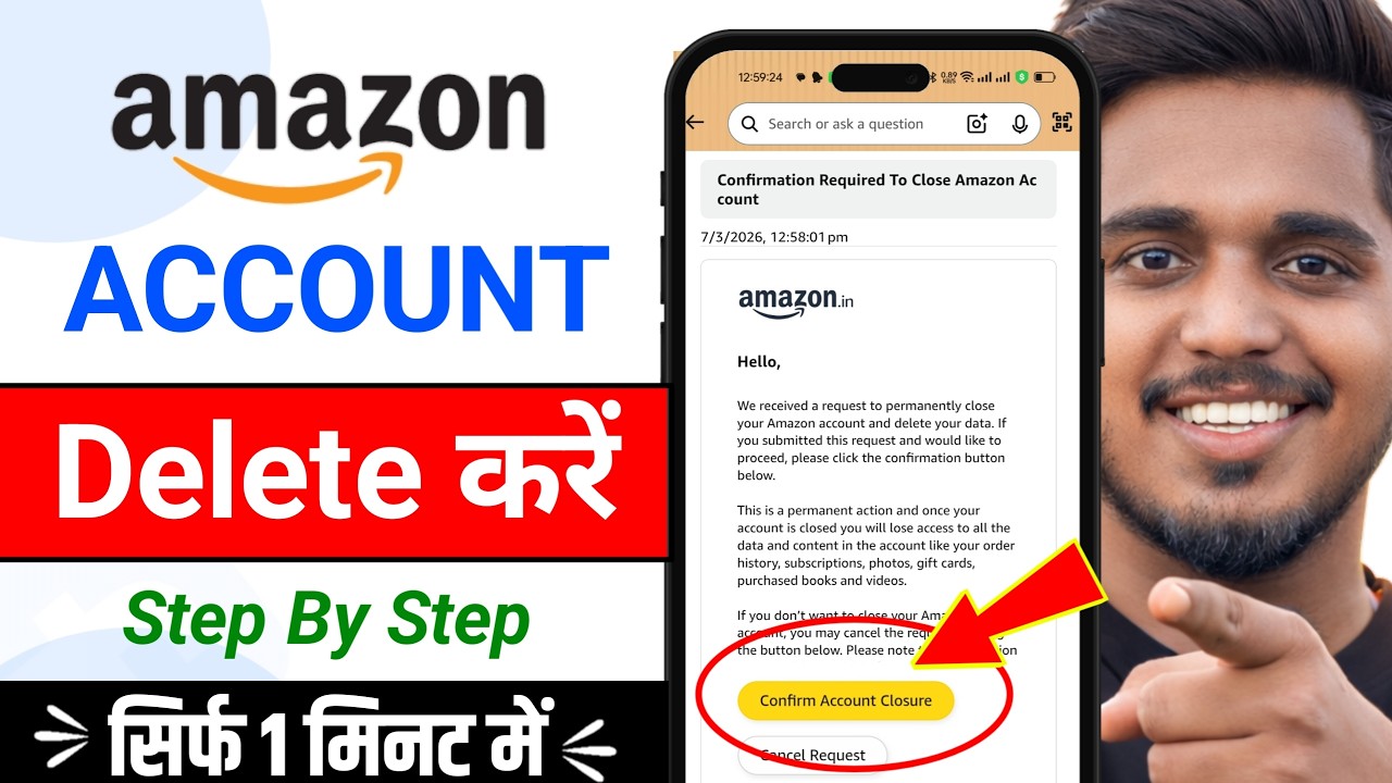 Amazon Account Delete Kaise Kare | How To Delete Amazon Account ...