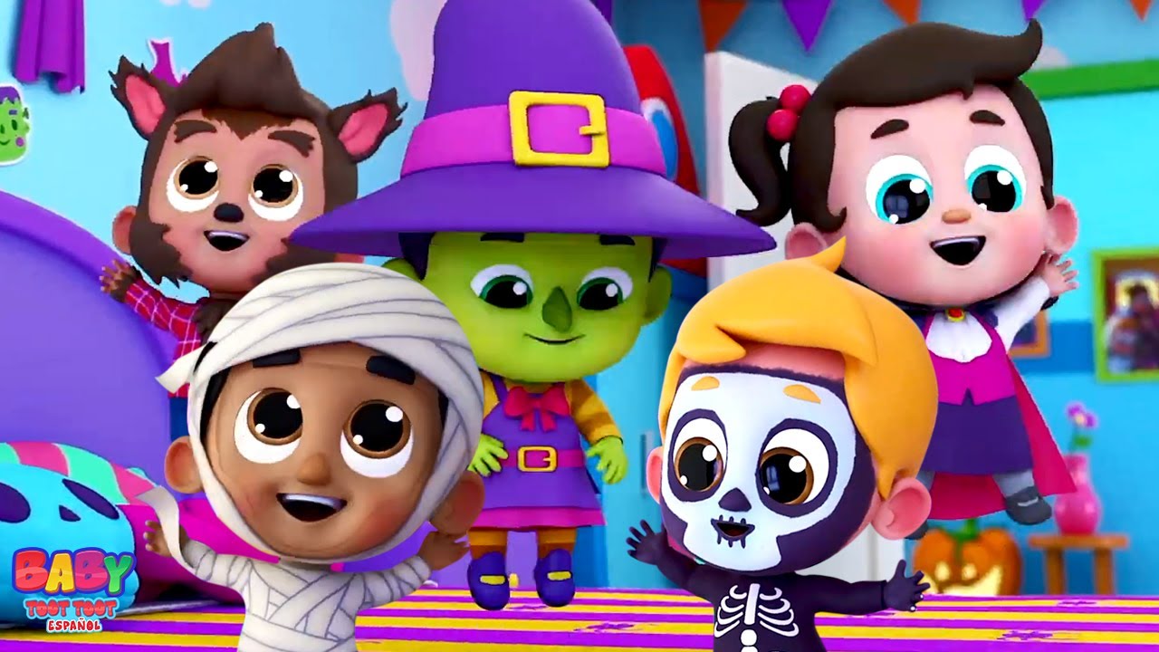 Cinco pequeños monstruos + Colección de canciones infantiles - YouTube